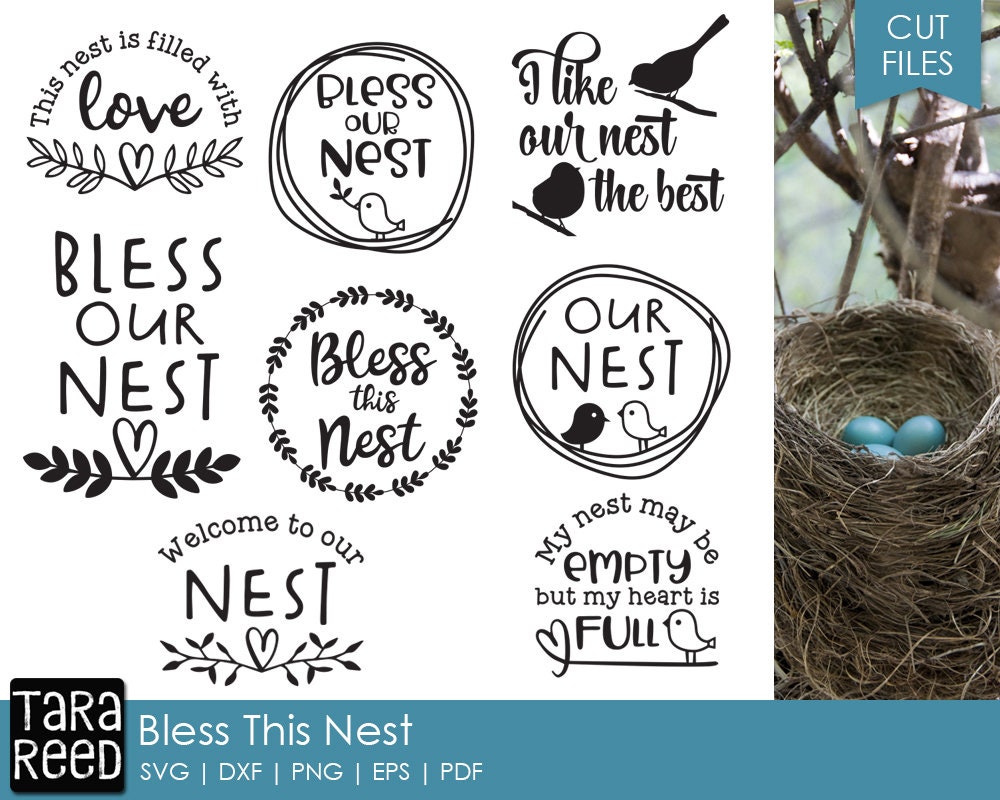Bless this Nest Home SVG and Cut Files for Crafters | Etsy