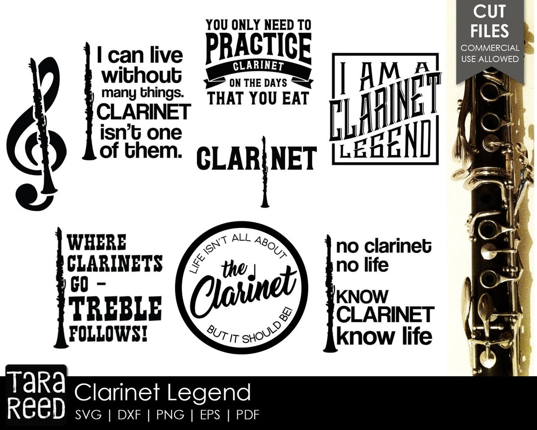 Clarinet Legend - Clarinet SVG and Cut Files for Crafters - Etsy