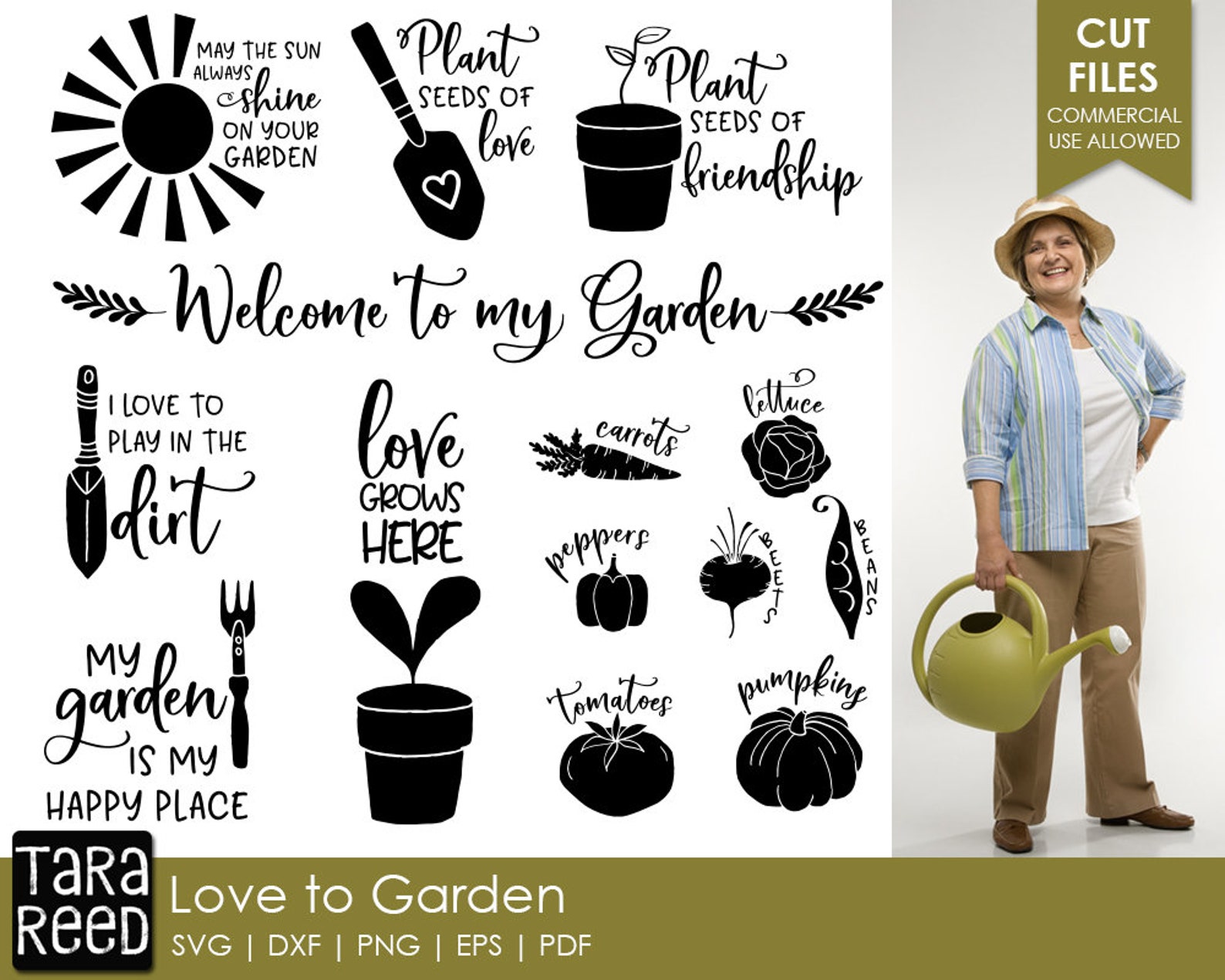 Love to Garden - Garden SVG and Cut Files for Crafters - Etsy