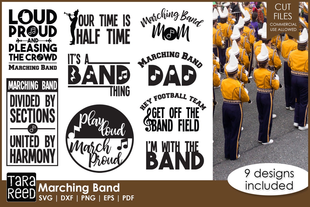 Marching Band SVG and Cut Files for Crafters - Etsy