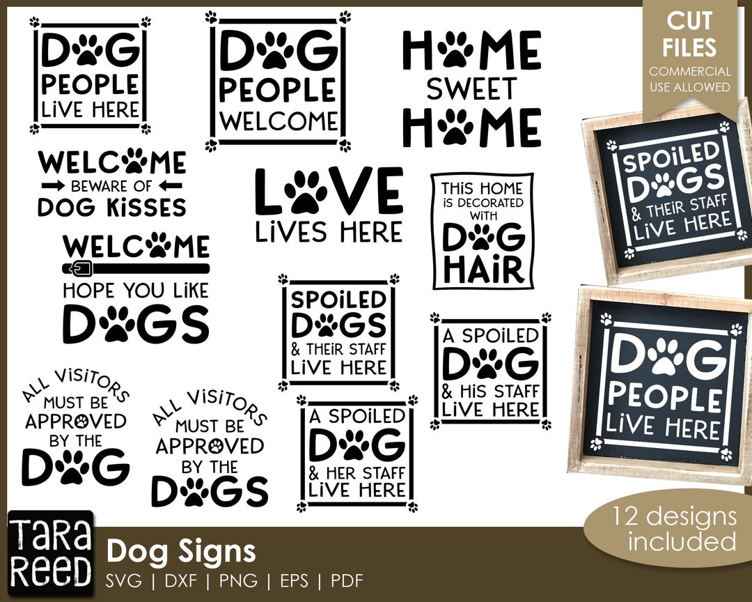 Dog Sign SVG Bundle for Cricut or Silhouette - Etsy