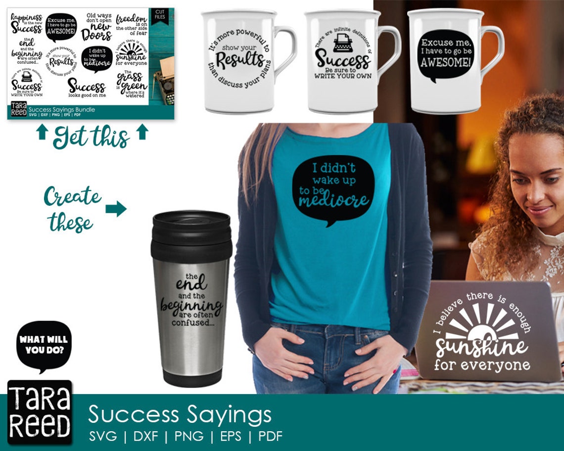 Success Sayings SVG and Cut Files for Crafters | Etsy