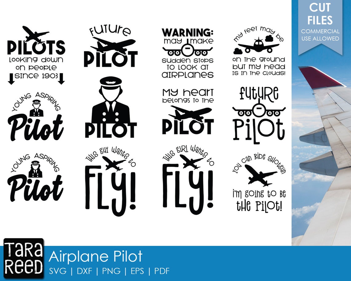 Airplane Pilot - Airplane SVG and Cut Files for Crafters - Etsy
