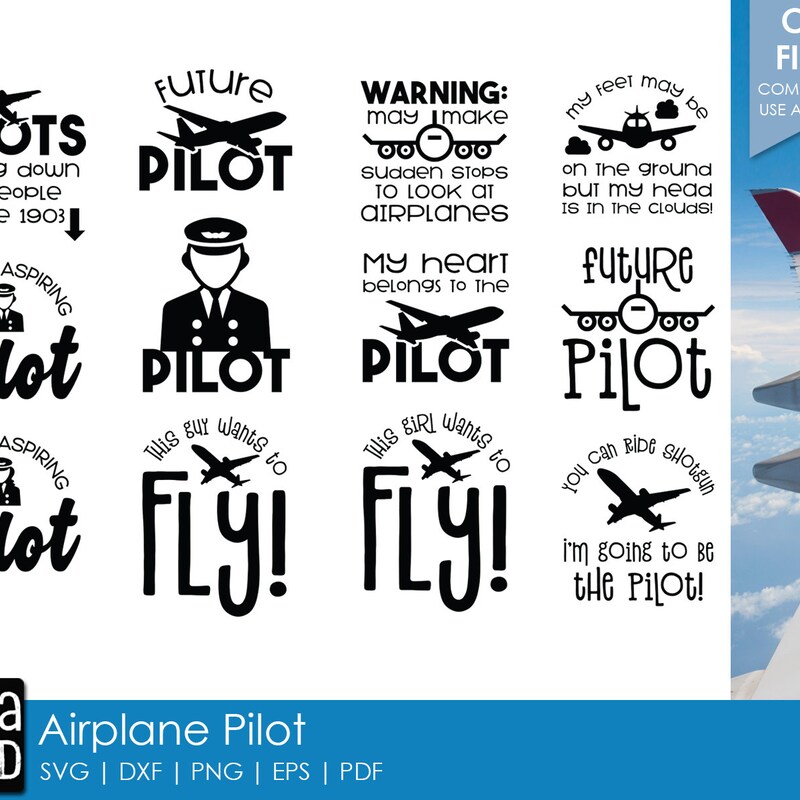 Pilot Svg - Etsy