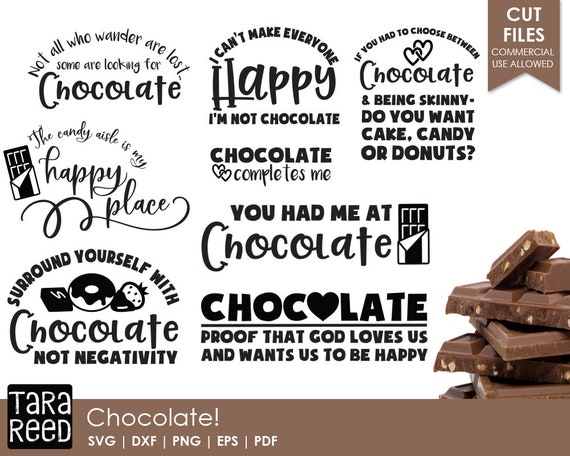 Chocolate SVG and Cut Files for Crafters | Etsy