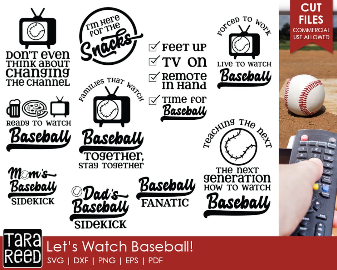 Let's Watch Baseball Baseball SVG and Cut Files for Crafters - Etsy
