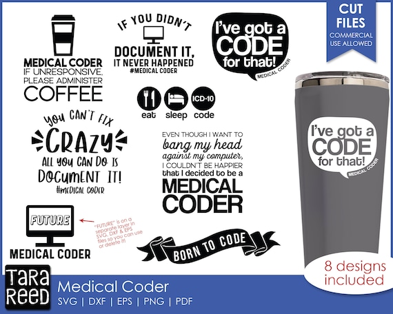 Medical Coder Quotes SVG and Cut Files for Crafters - Etsy Finland