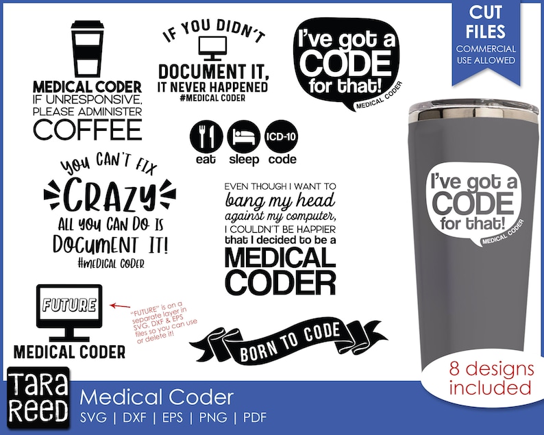Medical Coder Quotes - SVG and Cut Files for Crafters - Etsy