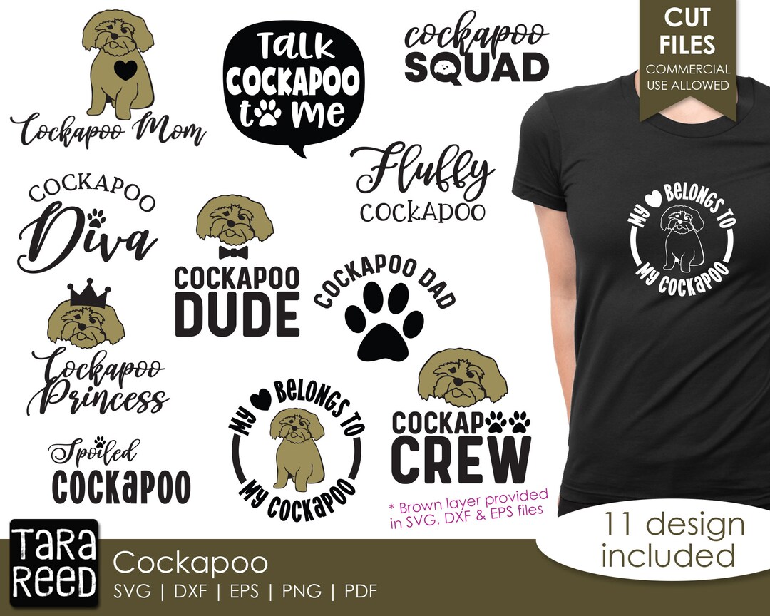Cockapoo Dog SVG and Cut Files for Crafters - Etsy
