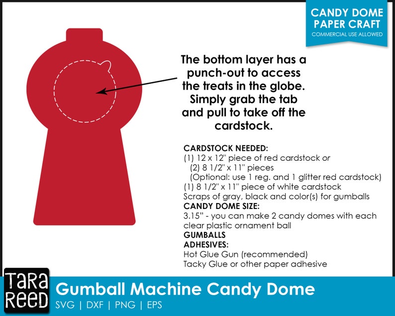 Gumball Machine SVG for Cricut - DIY Party Favor - Candy Dome SVG - Etsy