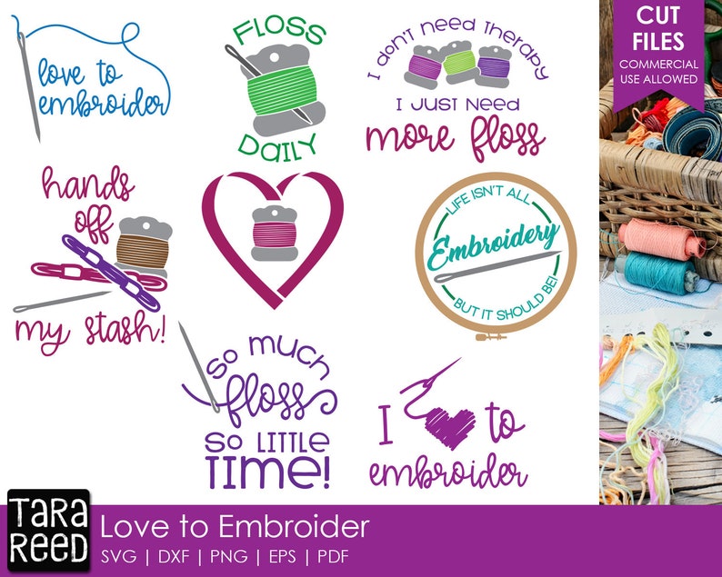 Love to Embroider Embroidery SVG and Cut Files for Crafters | Etsy