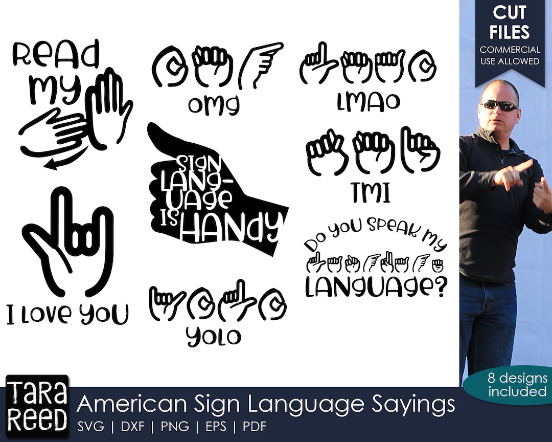 Sign Language Humor - ASL SVG and Cut Files for Crafters - Etsy
