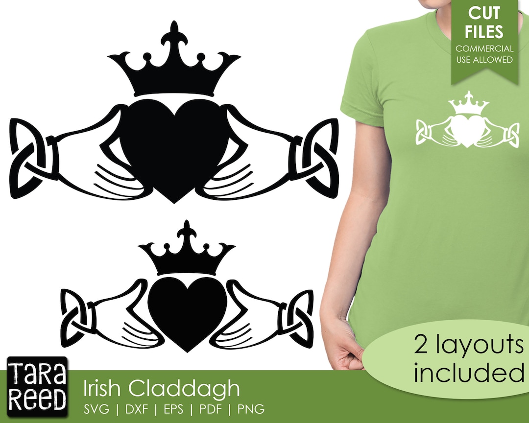Irish Claddagh SVG and Cut Files for Crafters - Etsy