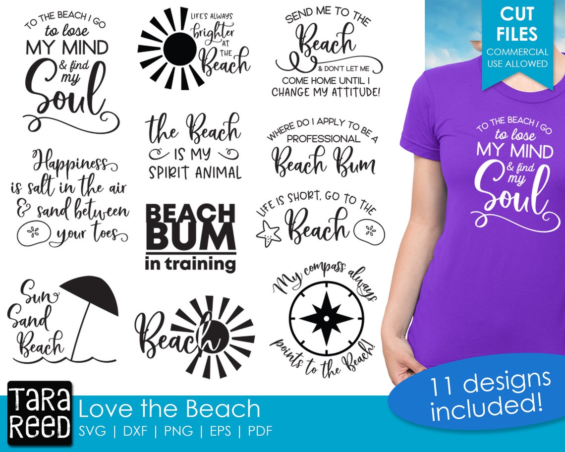 Love the Beach Beach SVG and Cut Files for Crafters - Etsy