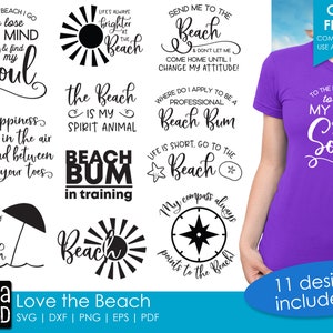 Love the Beach Beach SVG and Cut Files for Crafters - Etsy