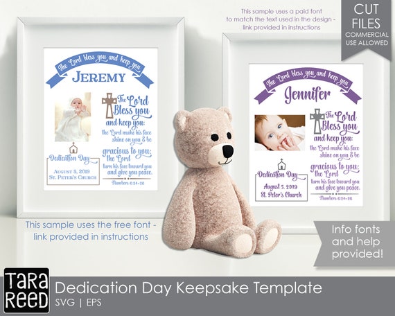 Personalized Dedication Day Keepsake Template Dedication Day - Etsy