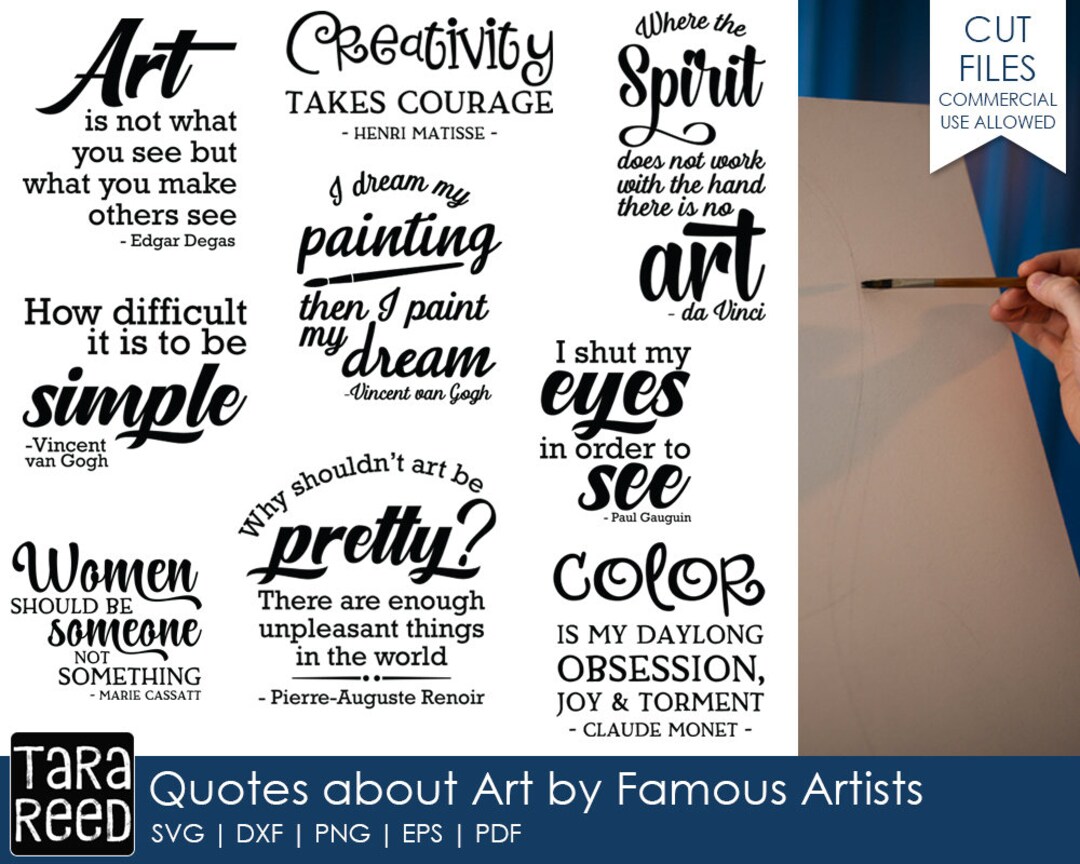 Quotes About Art by Artists - Art SVG and Cut Files for Crafters - Etsy