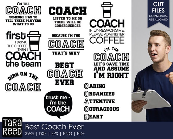 Best Coach Ever Sports Coach SVG and Cut Files for Crafters - Etsy Finland