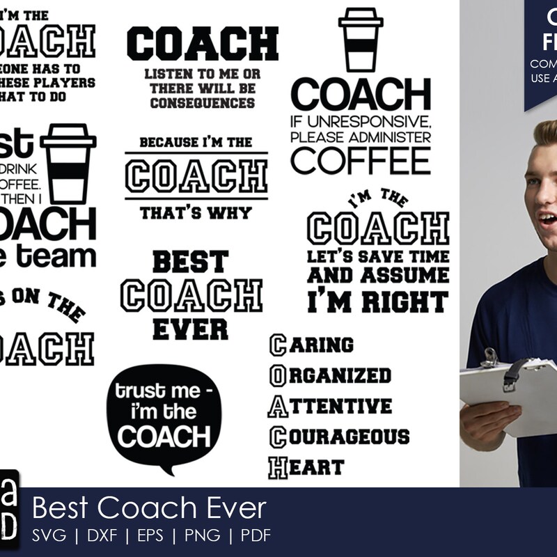 Soccer Coach Svg - Etsy