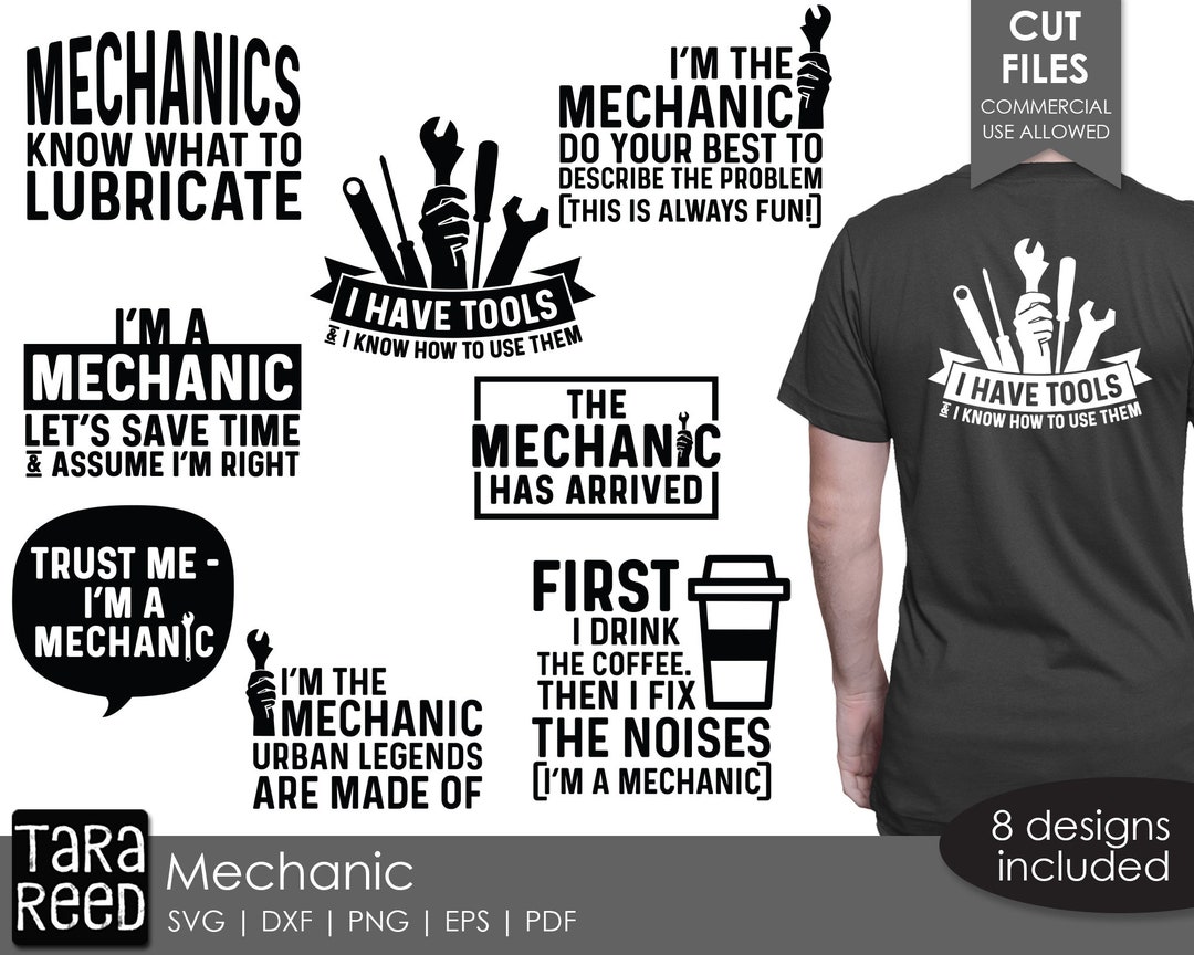 Mechanic SVG for Cricut and Cut Files for Crafters - Etsy