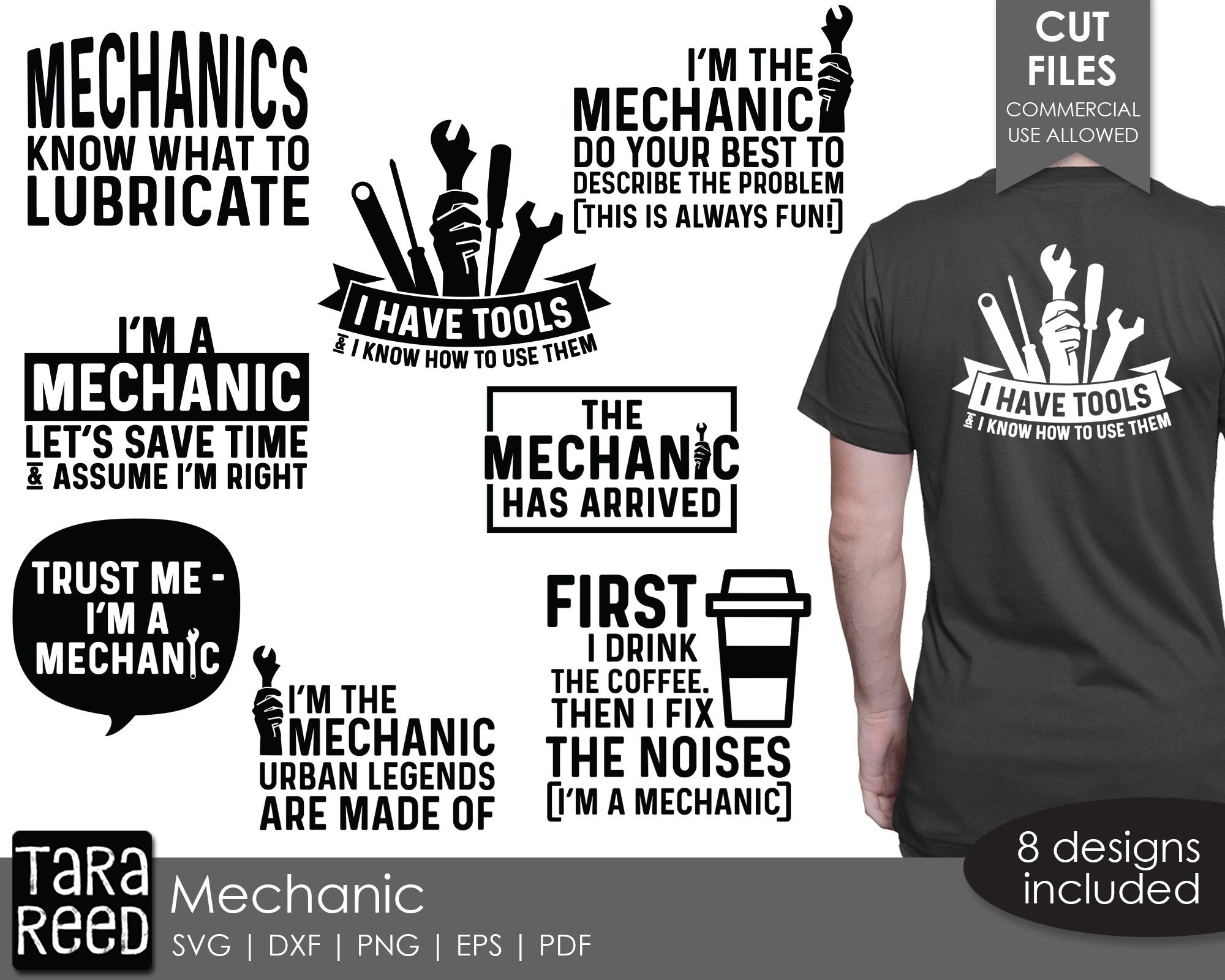Mechanic SVG for Cricut and Cut Files for Crafters - Etsy