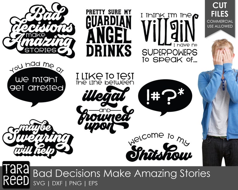 Bad Decisions Make Amazing Stories Sarcastic SVG and Cut | Etsy
