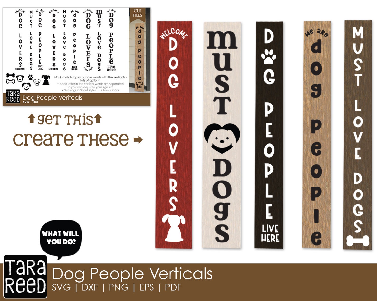 Dog People Vertical Signs Dog SVG Files for Crafters | Etsy