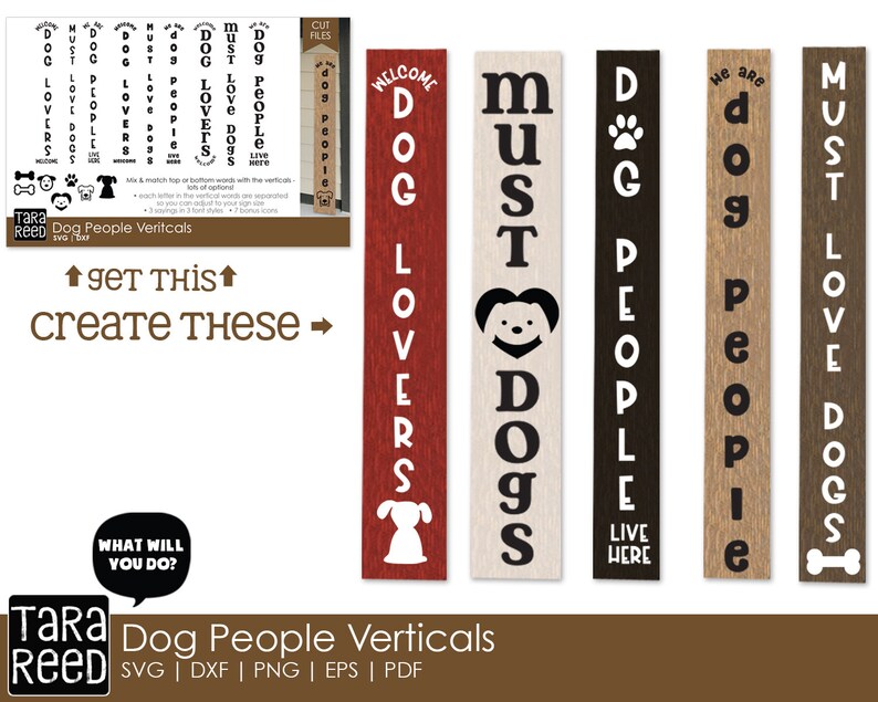 Dog People Vertical Signs Dog SVG Files for Crafters - Etsy