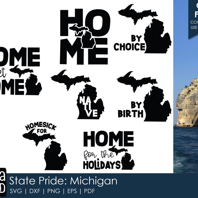 Michigan Svg - Etsy