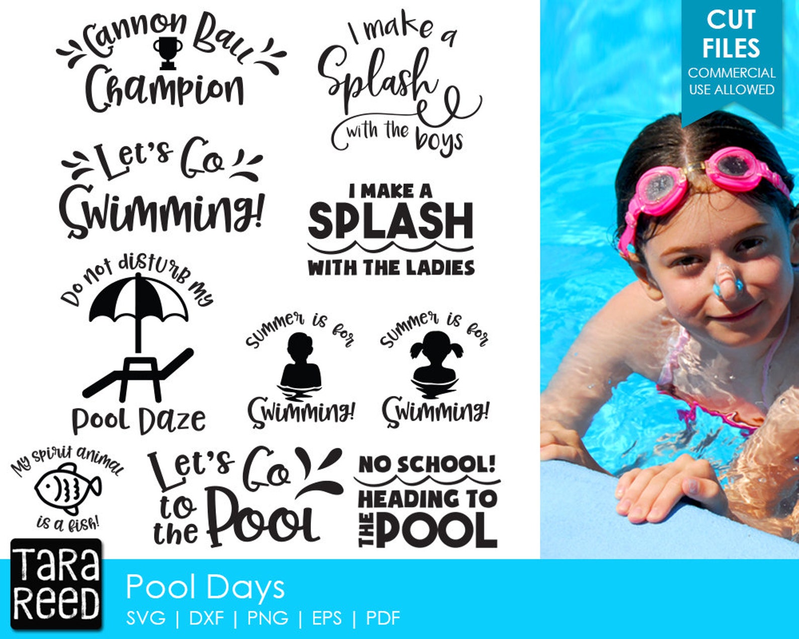 Pool Days Swimming Pool SVG and Cut Files for Crafters - Etsy
