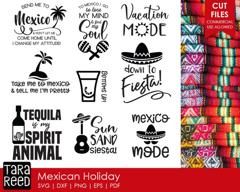 Mexican Holiday - Mexico SVG and Cut Files for Crafters - Etsy