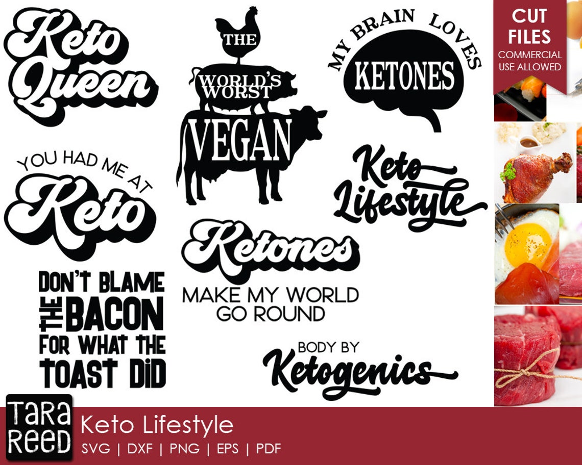 Keto Lifestyle Ketogenic SVG and Cut Files for Crafters | Etsy