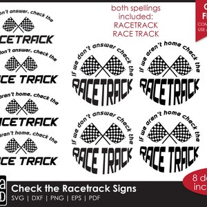Check the Racetrack Signs Racing SVG Bundle Racetrack Sign - Etsy