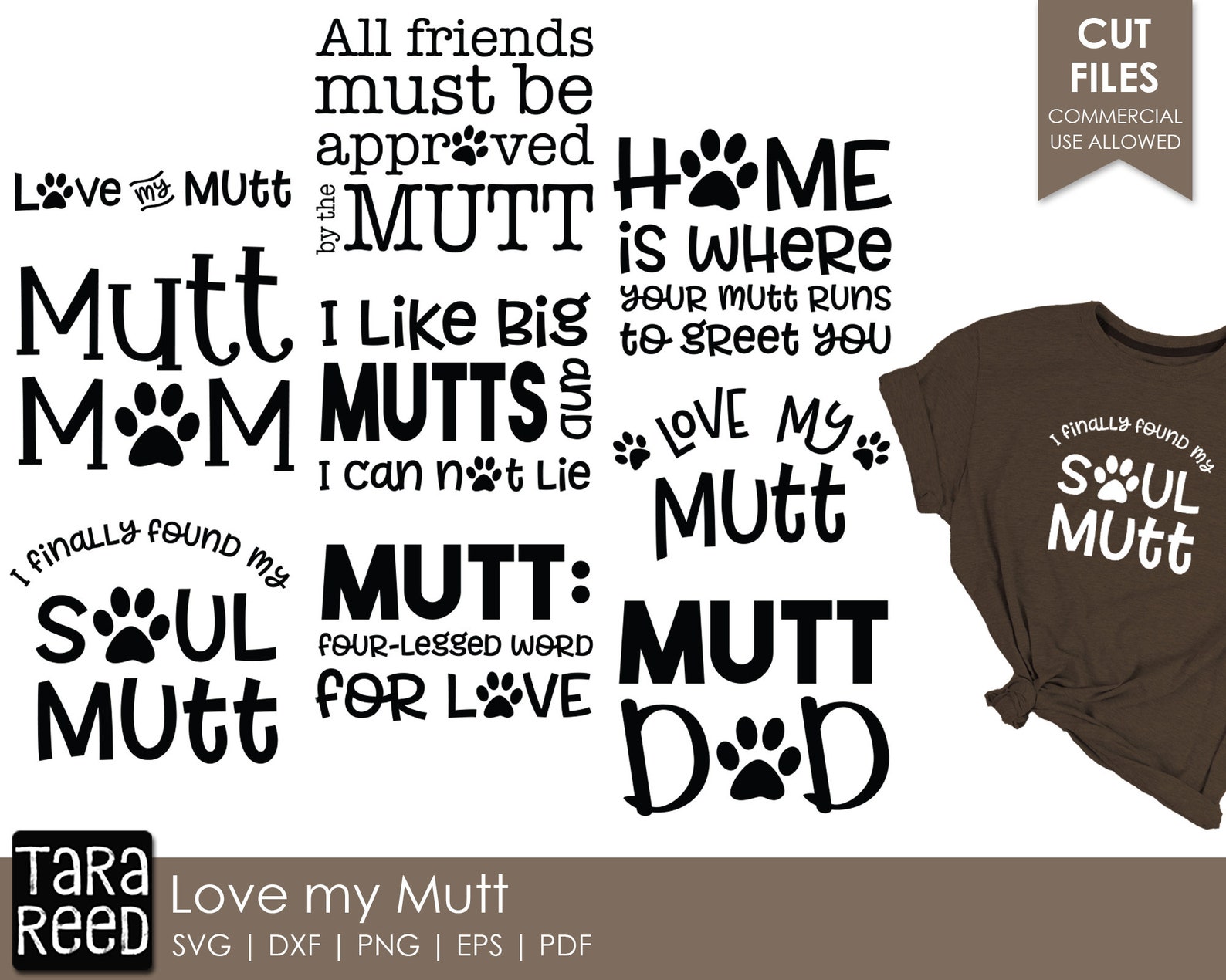 Love My Mutt Svg - Dog SVG and Cut Files for Crafters - Etsy