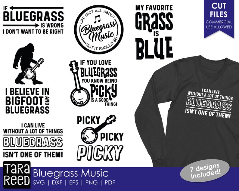 Bluegrass Music SVG and Cut Files for Crafters - Etsy