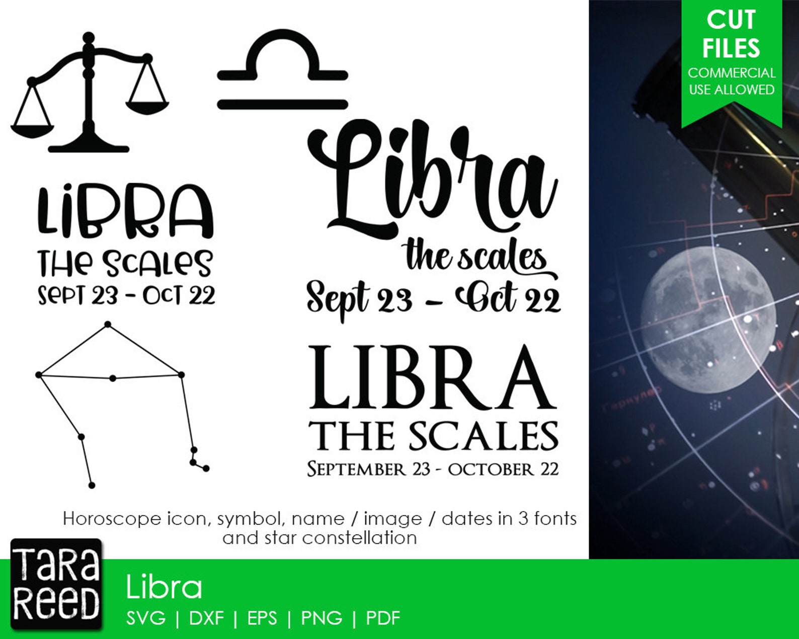 Libra Zodiac SVG and Cut Files for Crafters - Etsy