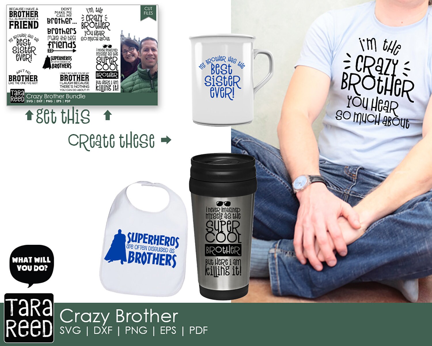 Crazy Brother - Brother SVG and Cut Files for Crafters - Etsy Canada