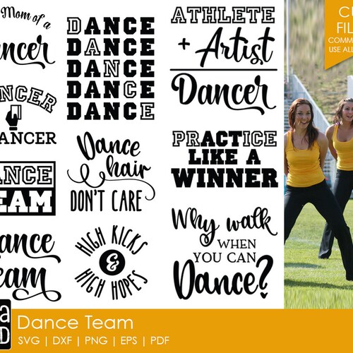Dance Team SVG and Cut Files for Crafters | Etsy