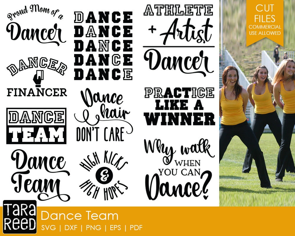 Dance Team SVG and Cut Files for Crafters | Etsy