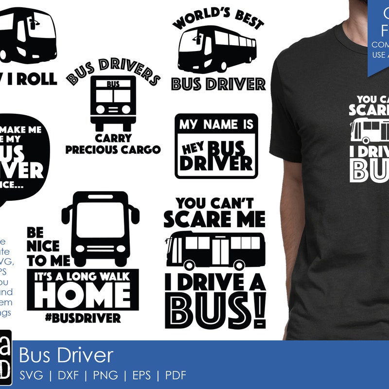 Bus Driver Svg - Etsy
