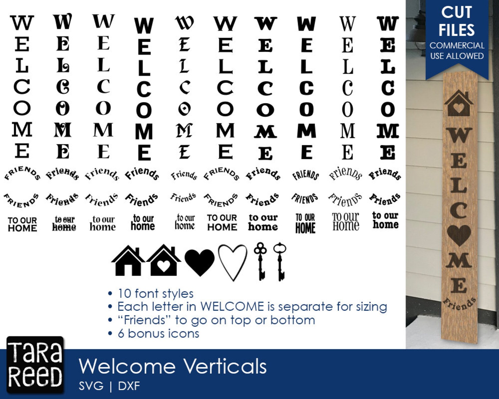 Welcome Vertical Signs Welcome SVG Files for Crafters - Etsy