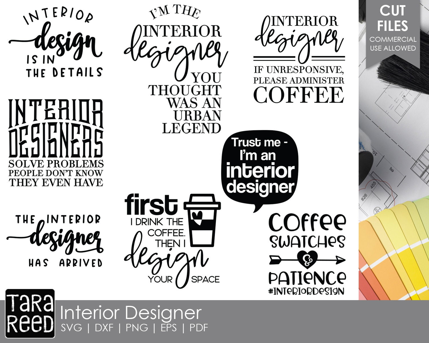 Interior Designer Interior Design SVG and Cut Files for | Etsy