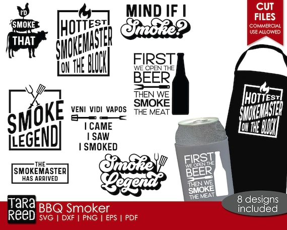 BBQ Smoker Barbecue SVG and Cut Files for Crafters | Etsy