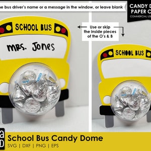 School Bus Candy Dome SVG for Cricut | School Bus Driver Gift - Etsy