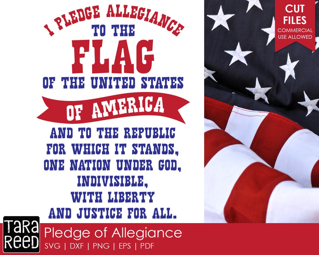 Pledge of Allegiance Patriotic SVG and Cut Files for Crafters - Etsy