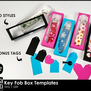 Wristlet Keychain Box Template Key Fob Display Box - Etsy