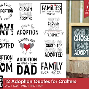 Adoption Quotes Adoption SVG Bundle for Cricut Adoption Day Shirts - Etsy