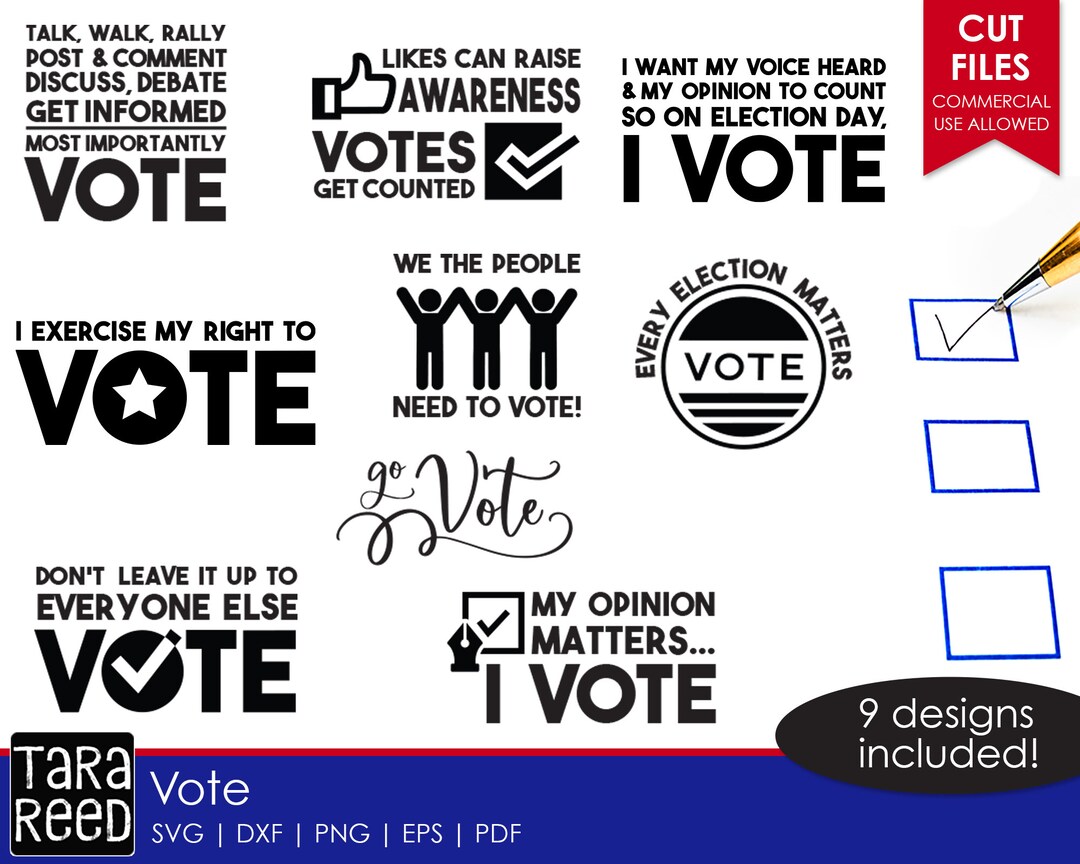 Vote - Election SVG and Cut Files for Crafters - Etsy
