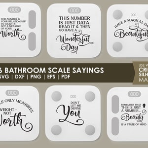 Bathroom Scale Sayings Body Positive Quotes for Crafters - Etsy