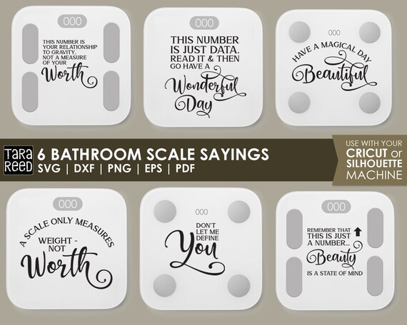 Bathroom Scale Sayings Body Positive Quotes for Crafters | Etsy